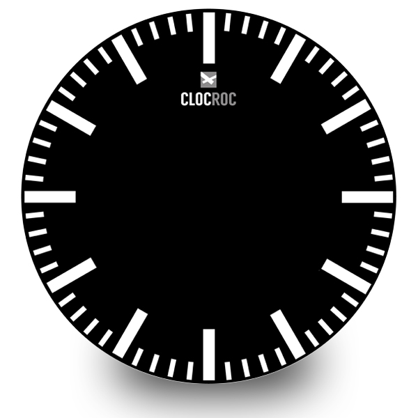 black clock face